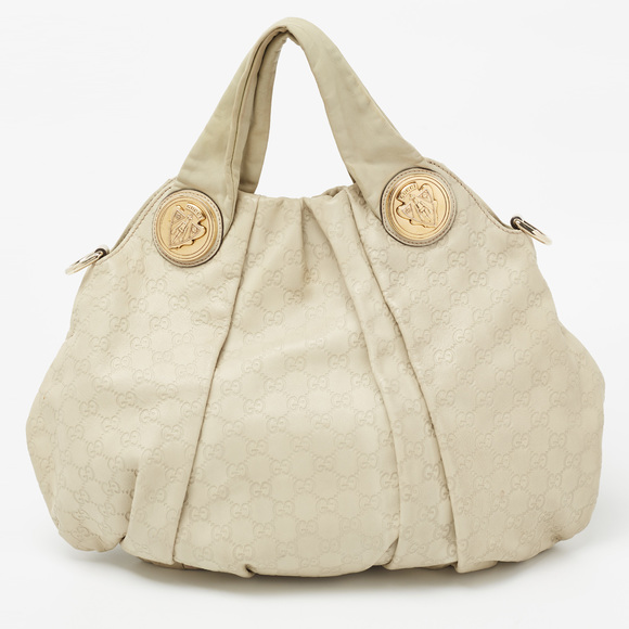 Gucci | Bags | Gucci Cream Ssima Leather Large Hysteria Hobo | Poshmark